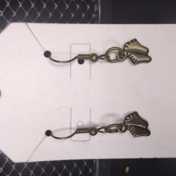 Hand Crafted | Jewelry | Bronze Mini Footprintsbare Feet Earrings ...